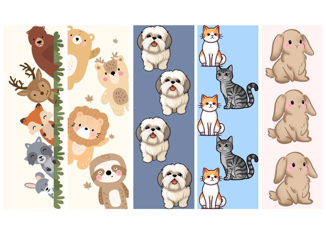Kids Printable Bookmark Designs. Check Out Our Animal-themed Bookmark ...