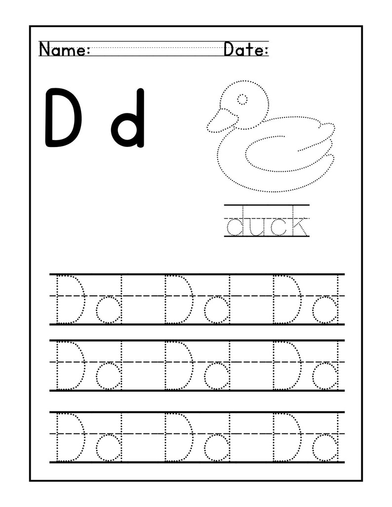 Alphabet Worksheets for Preschooler Letter Writing Black and White ...
