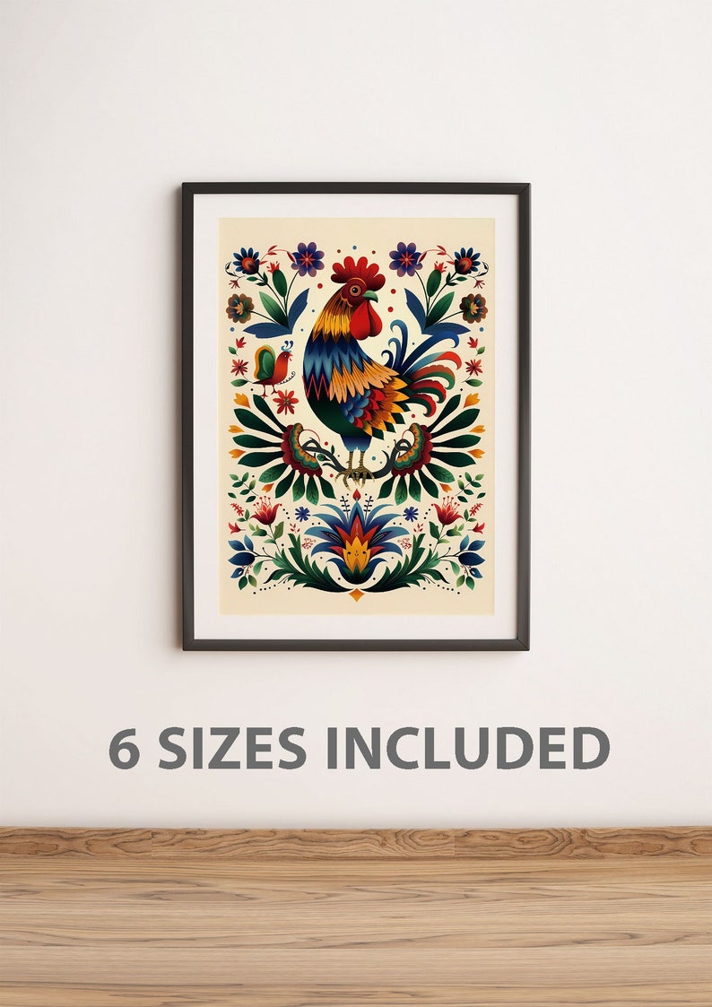 Printable Polish Folk Art – Aesthetic Bedroom Wall Art, Vibrant ...