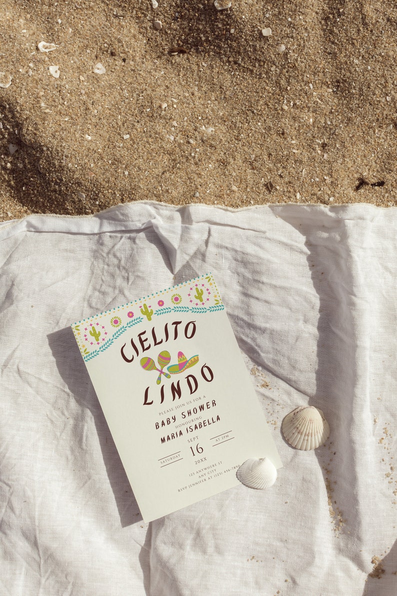 Mexican Theme Baby Shower Invitation Cielito Lindo Baby Shower Invite ...