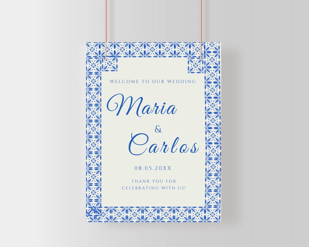Talavera Wedding Welcome Sign Printable Wedding Mexican Talavera ...