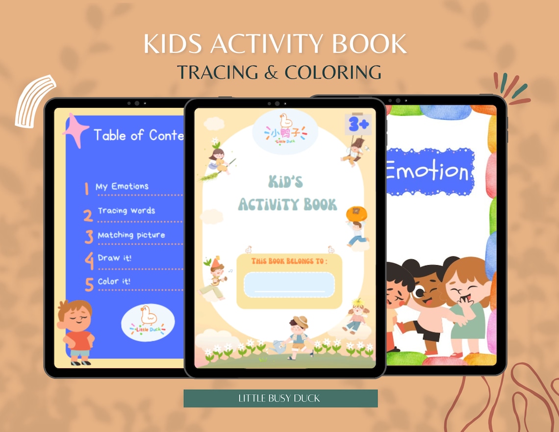 Kids Activity Book Kid's Digital Activity Book Digital Activity Book ...