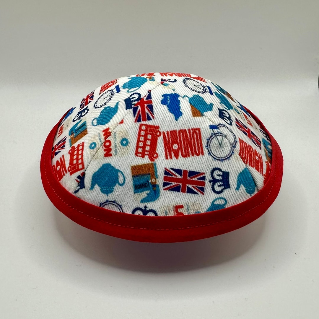 The London Calling | Whimsical Yarmulke | Fun Kippah | Handmade Judaica ...