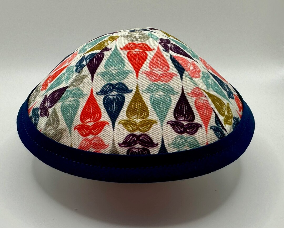 The Moustache and Goatee | Whimsical Yarmulke | Fun Kippah | Handmade ...