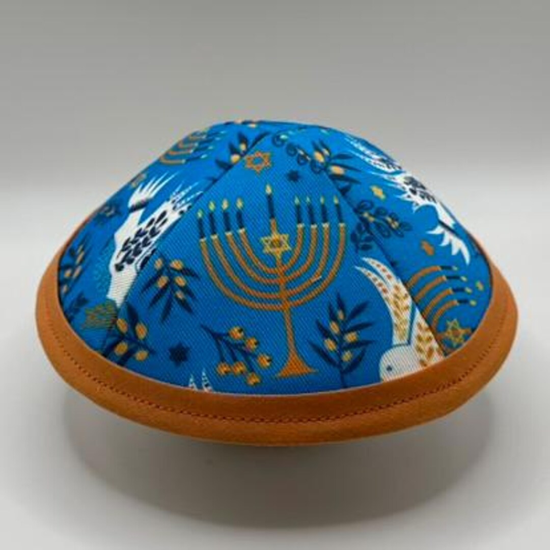 The Hanukkah Birds | Whimsical Yarmulke | Fun Kippah | Handmade Judaica ...