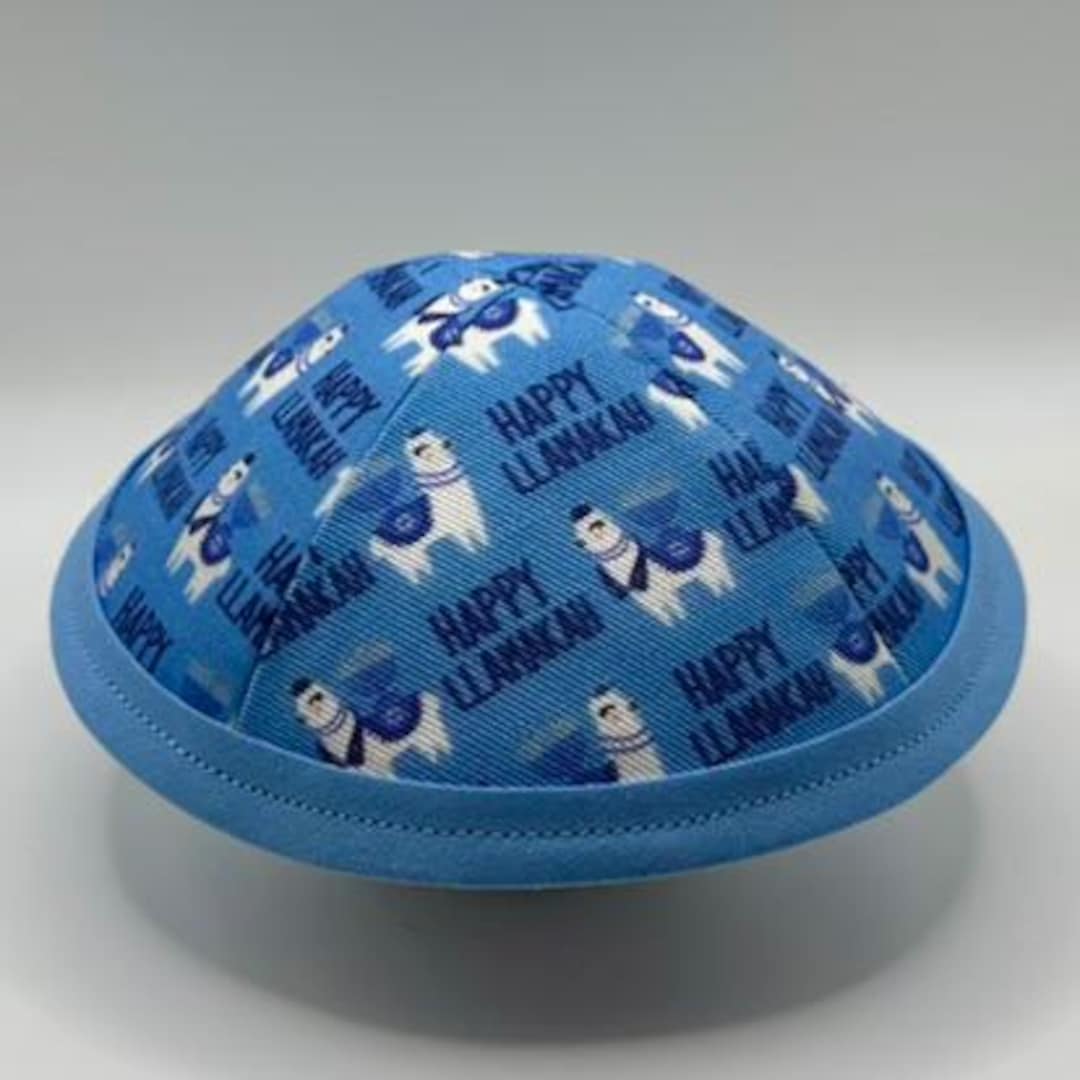 The Happy Llamakah | Whimsical Yarmulke | Fun Kippah | Handmade Judaica ...