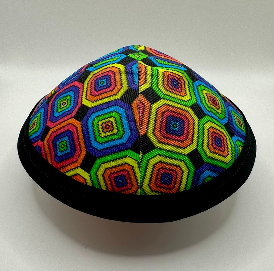 The Groovy Octagons | Whimsical Yarmulke | Fun Kippah | Handmade ...