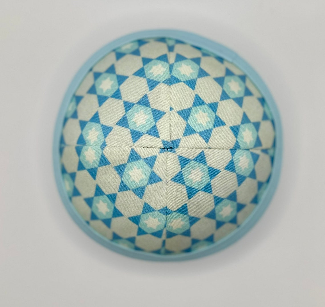 The Star of David (blue) | Whimsical Yarmulke | Fun Kippah | Handmade ...