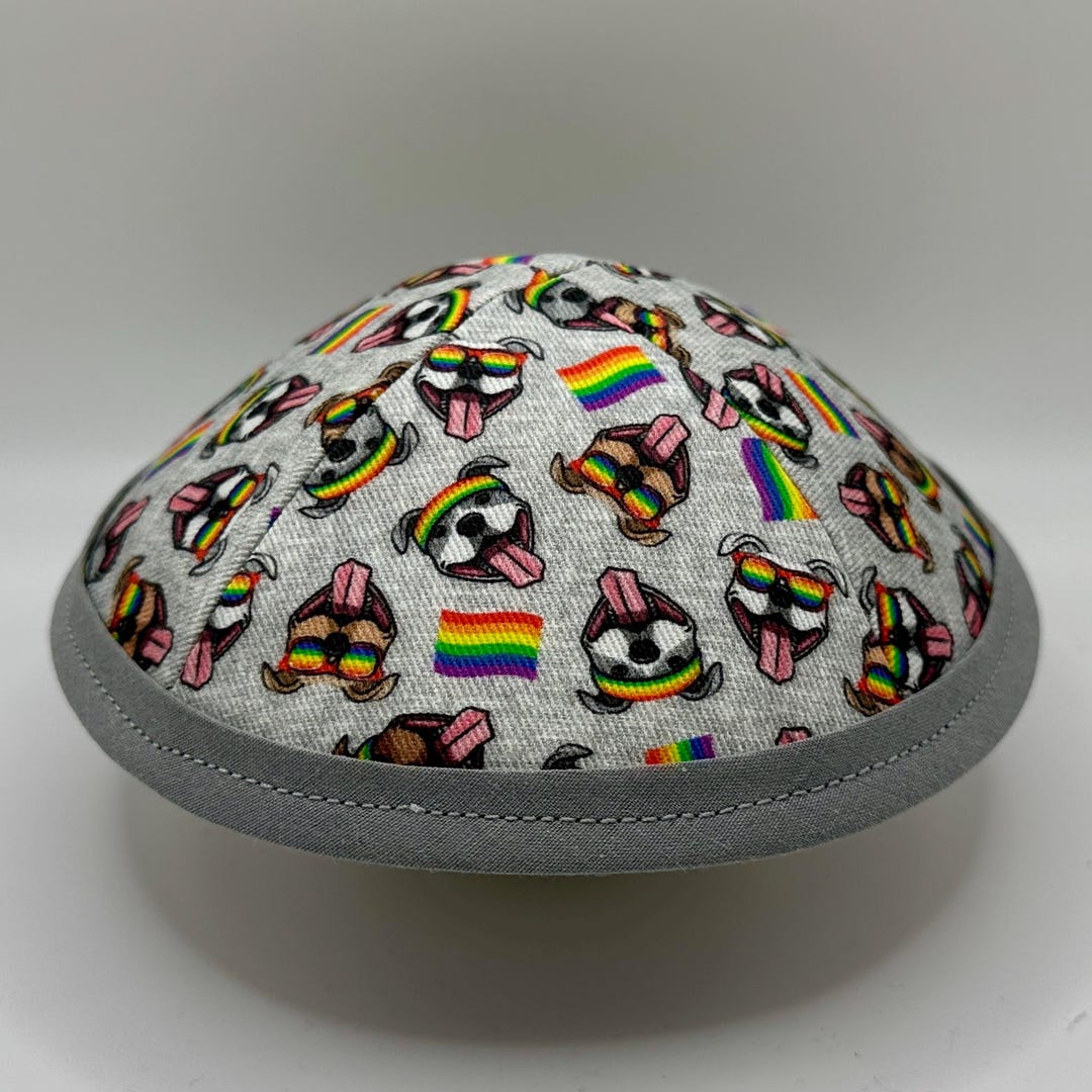 The Pit Bull Pride | Whimsical Yarmulke | Fun Kippah | Handmade Judaica ...