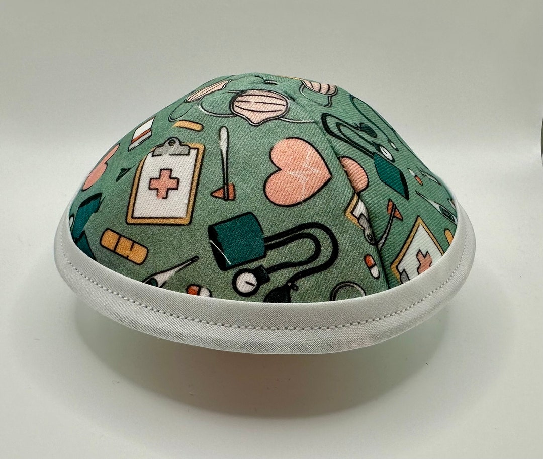 The Doctor's Office | Whimsical Yarmulke | Fun Kippah | Handmade ...