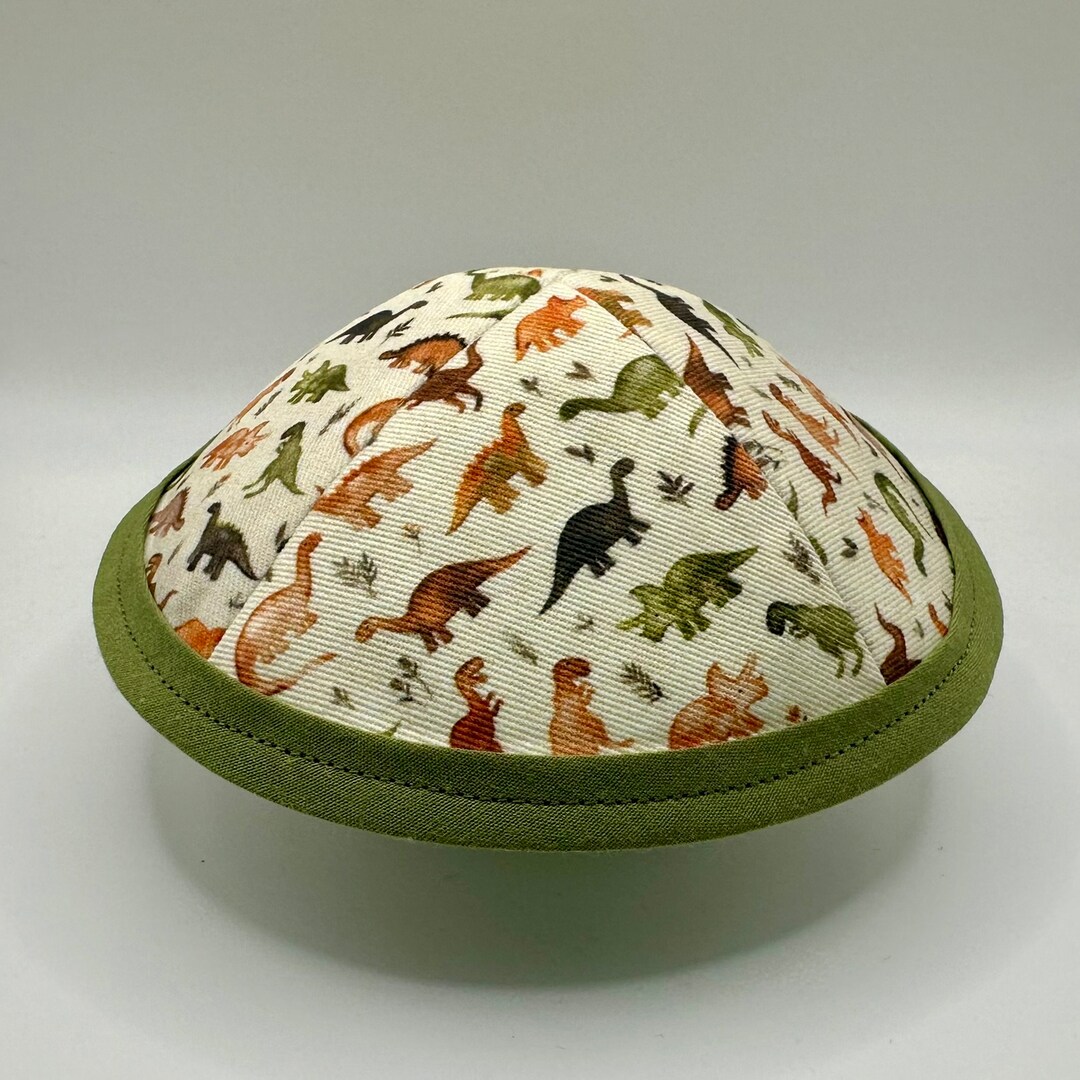 The Dinosaurs | Whimsical Yarmulke | Fun Kippah | Handmade Judaica - Etsy