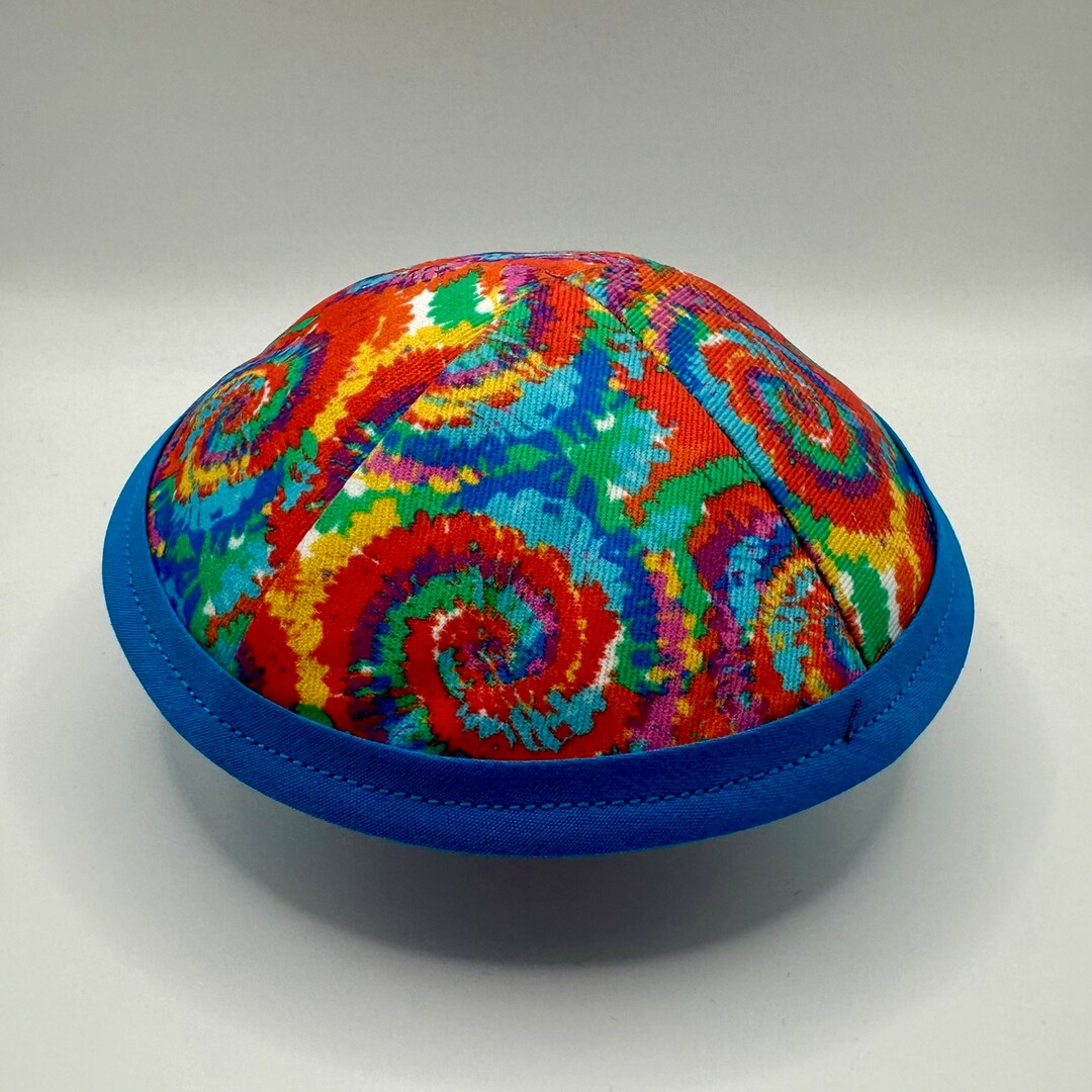 The Tie Dye | Whimsical Yarmulke | Fun Kippah | Handmade Judaica - Etsy