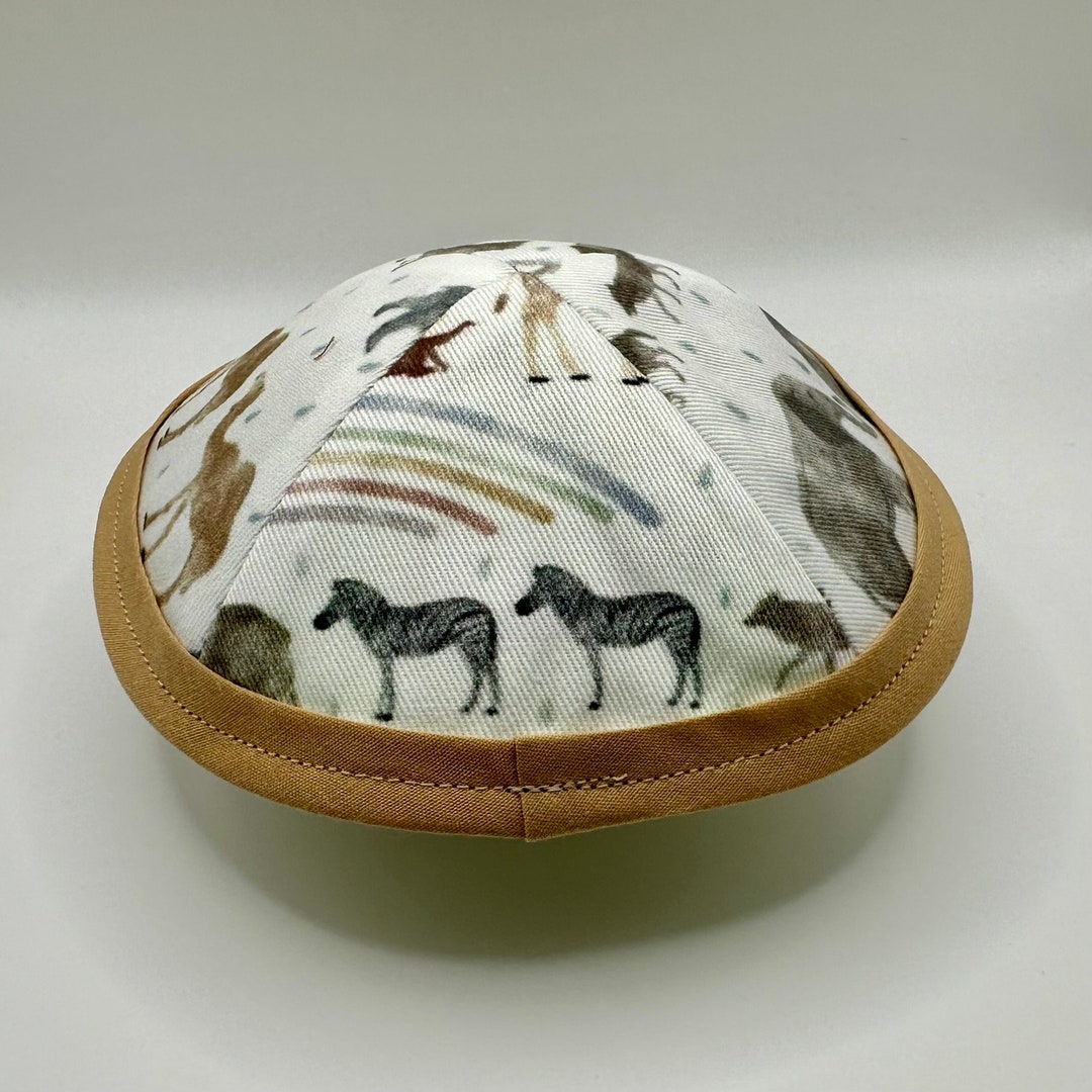 The Noah's Ark (zebras) | Whimsical Yarmulke | Fun Kippah | Handmade ...