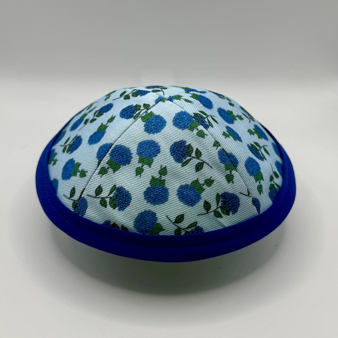 The Blue Hydrangeas | Whimsical Yarmulke | Fun Kippah | Handmade ...