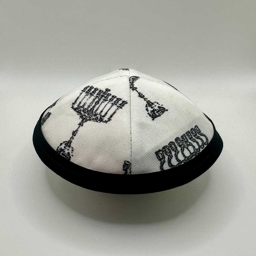 The Menorahs II | Whimsical Yarmulke | Fun Kippah | Handmade Judaica - Etsy