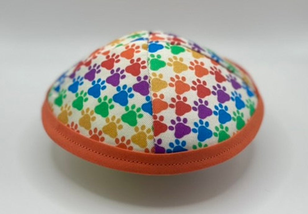 The Pride Paws | Whimsical Yarmulke | Fun Kippah | Handmade Judaica - Etsy