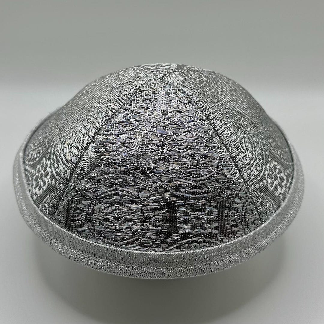 The Silver Medallions Jacquard | Whimsical Yarmulke | Fun Kippah ...
