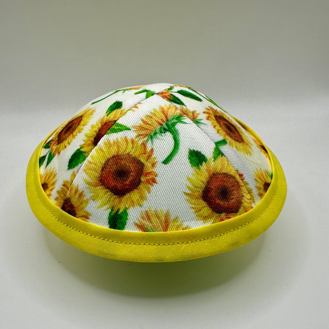 The Sunflower | Whimsical Yarmulke | Fun Kippah | Handmade Judaica - Etsy