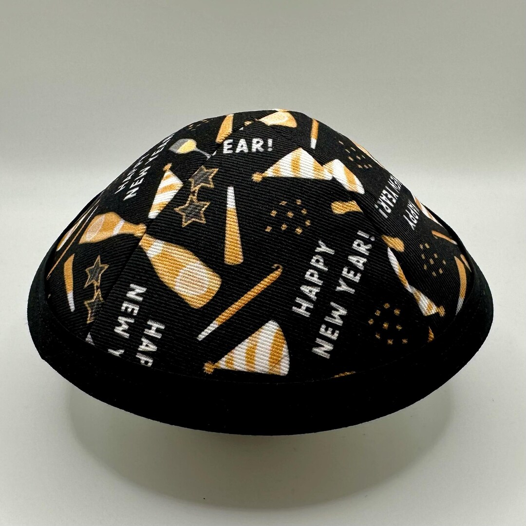 The Happy New Year! | Whimsical Yarmulke | Fun Kippah | Handmade ...