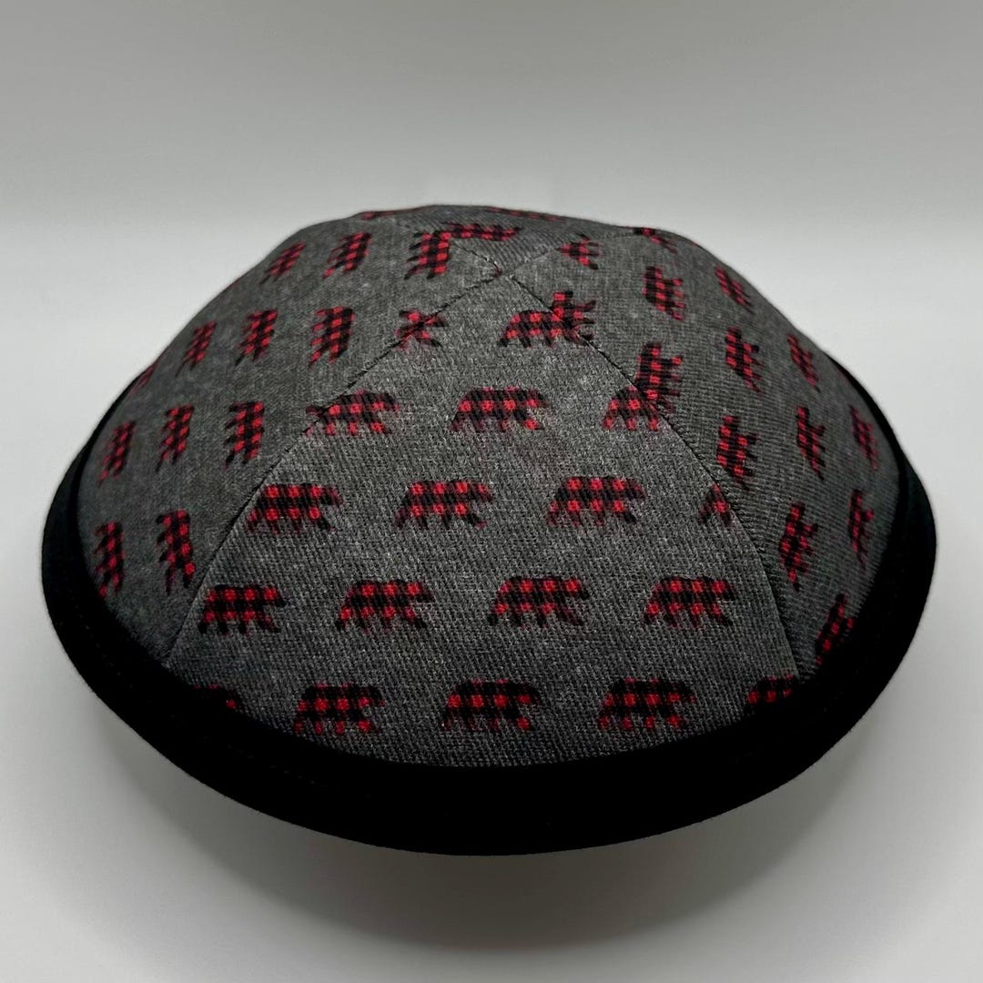 The Buffalo Plaid Small Bears (dark Grey) | Whimsical Yarmulke | Fun ...