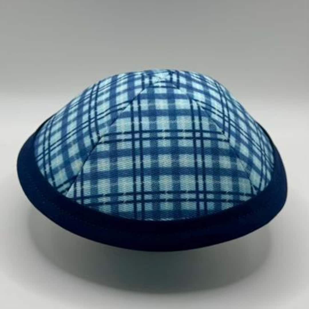 The Hanukkah Tartan | Whimsical Yarmulke | Fun Kippah | Handmade ...