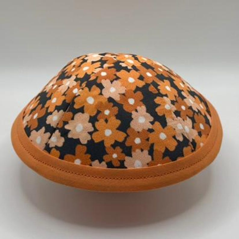 The Autumn Flowers| Whimsical Yarmulke | Fun Kippah | Handmade Judaica ...