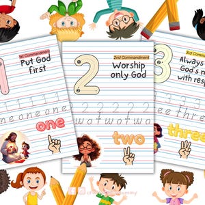 Numbers Tracing Practice Sheets - Homeschool Christian Preschool ...