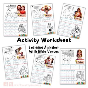 ABC Coloring Book Tracing Worksheet for Christian Homeschool ...