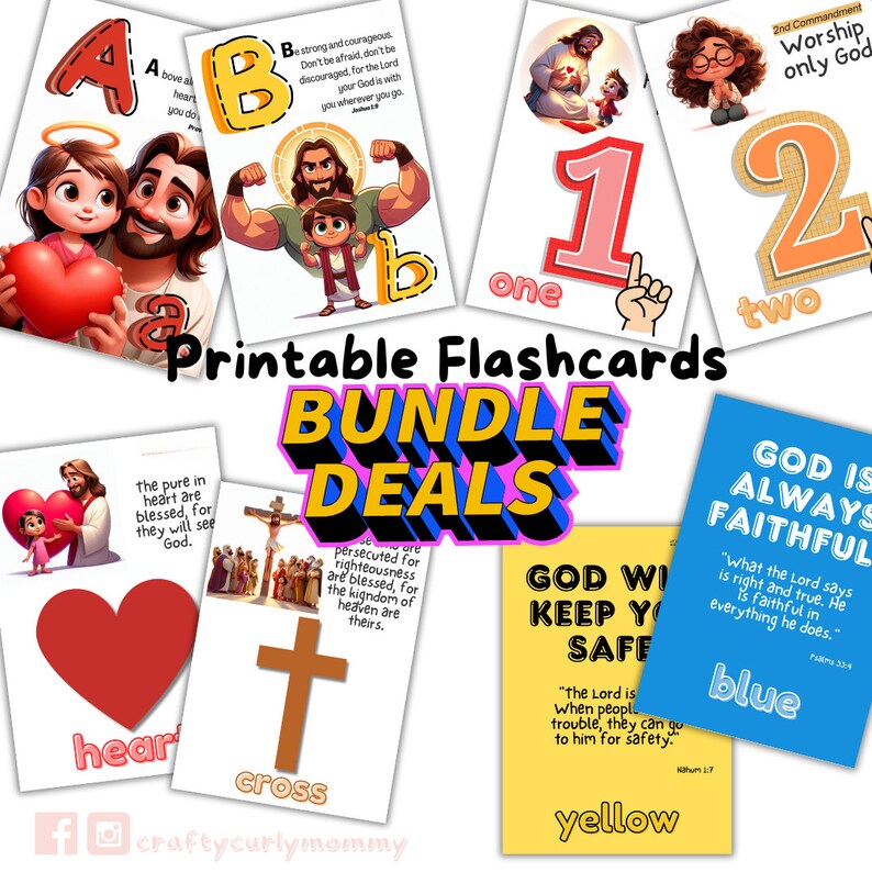 Printable Flashcards for Kids Teacher Resources Sunday School - Etsy