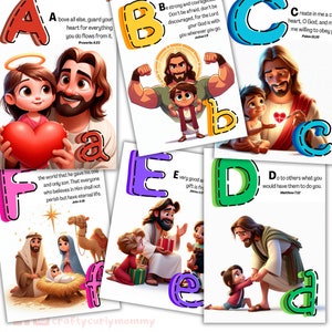 ABC Bible Flashcards Printable for Kids Memorization Bible Verses ...