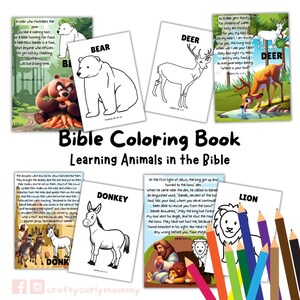 Kids Bible Coloring Book Animals in the Bible, Jesus Pages, Perfect for ...
