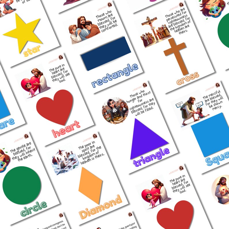 Printable Flashcards for Kids Teacher Resources Sunday School - Etsy