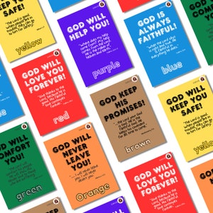 Biblical Memory Verse Flashcards for Kids - Bible Verses Color Learning ...