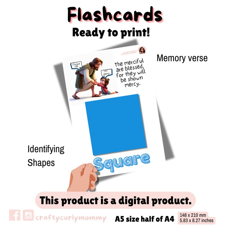 Printable Flashcards for Kids Teacher Resources Sunday School - Etsy