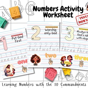 Numbers Tracing Practice Sheets - Homeschool Christian Preschool ...