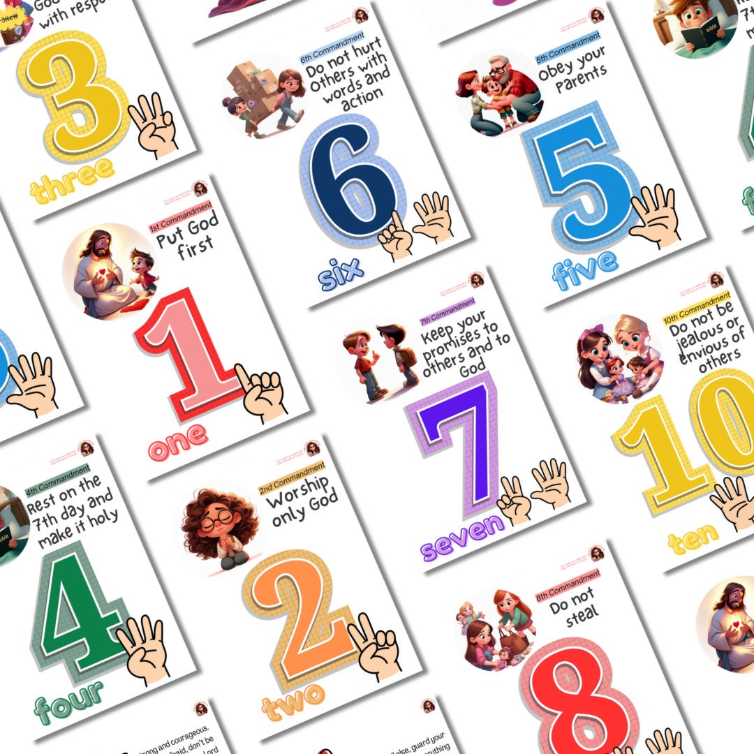 Printable Flashcards for Kids Teacher Resources Sunday School - Etsy