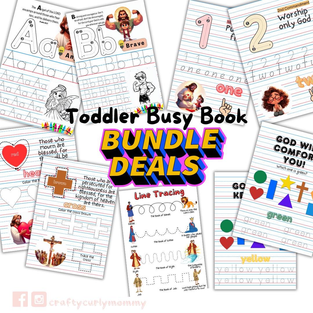 Toddler Busy Book Kindergarden Bundle Summer Activity Learning Binder ...
