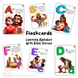 ABC Bible Flashcards Printable for Kids Memorization Bible Verses ...