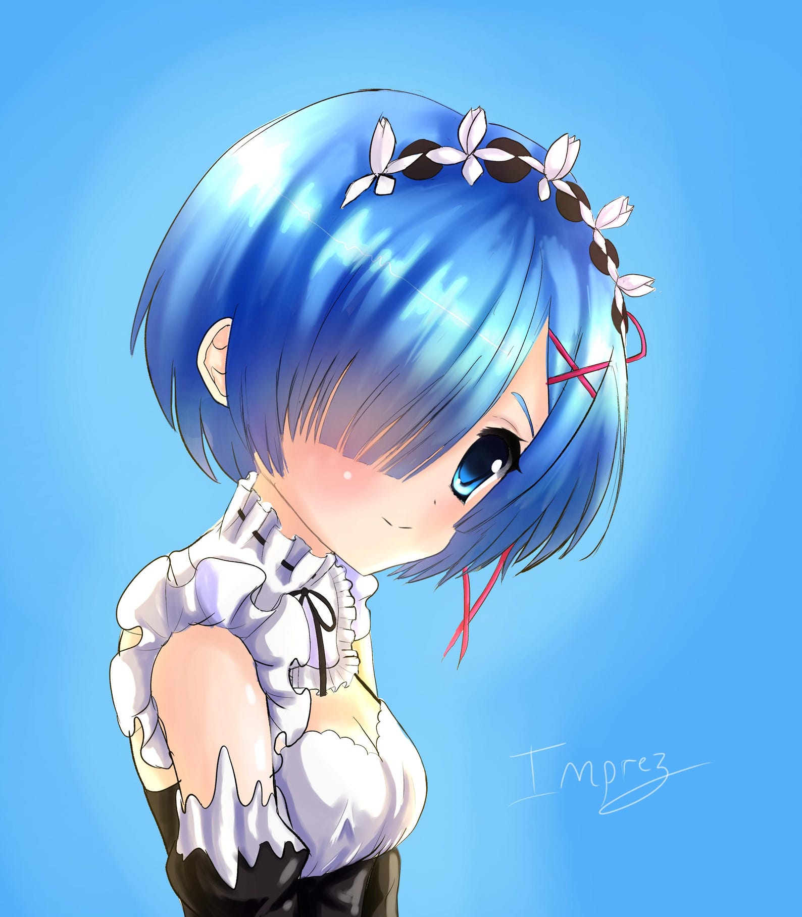 Rem in 2000s Anime Style Stickers - Etsy