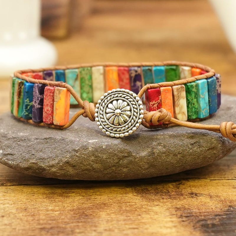 Colour Leather Bracelet - Etsy