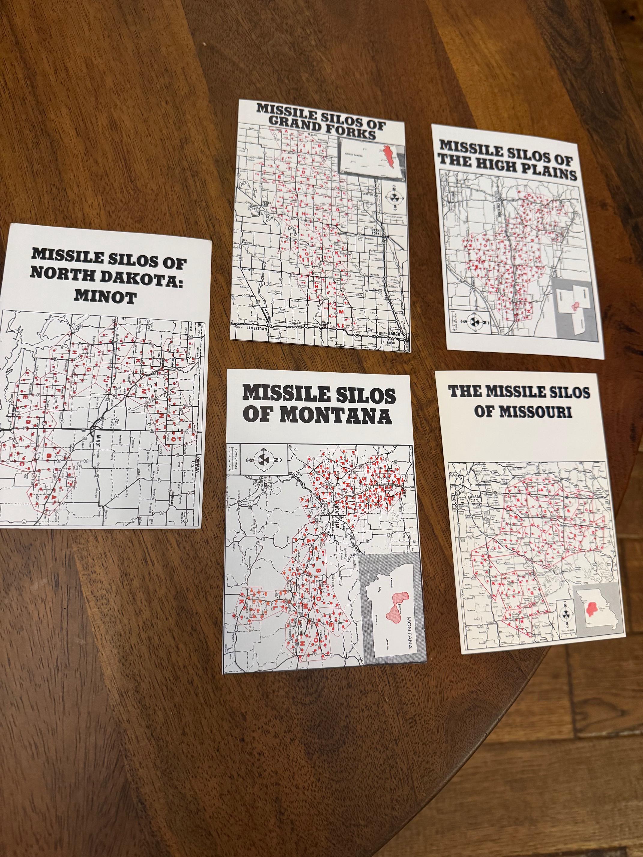 Vintage Cold War Missile Silo Map Postcard Set (5) – Nukewatch, 1980s ...