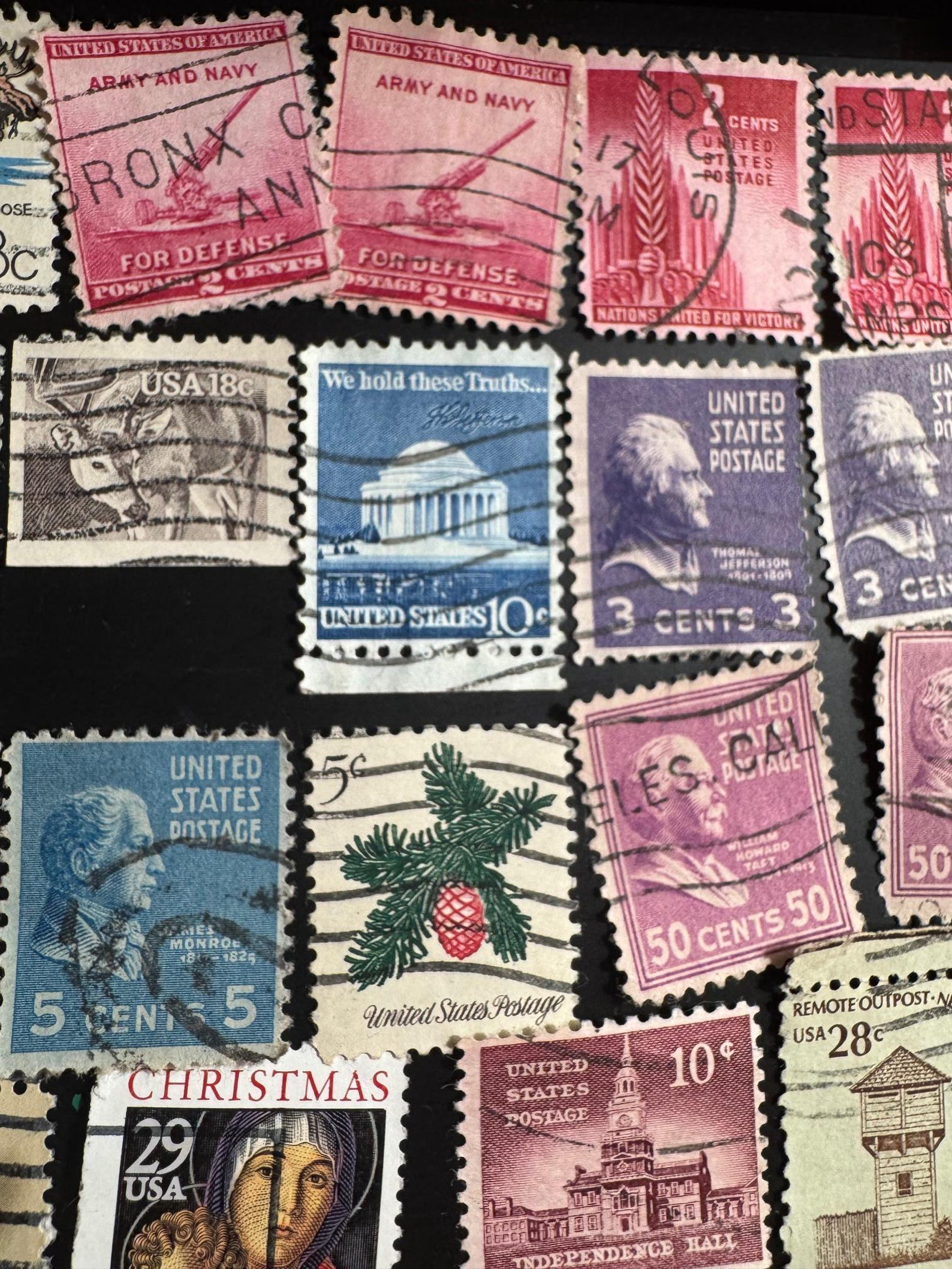 Wilson, Taft, Pershing, & More Vintage US Postage Stamp Collection ...