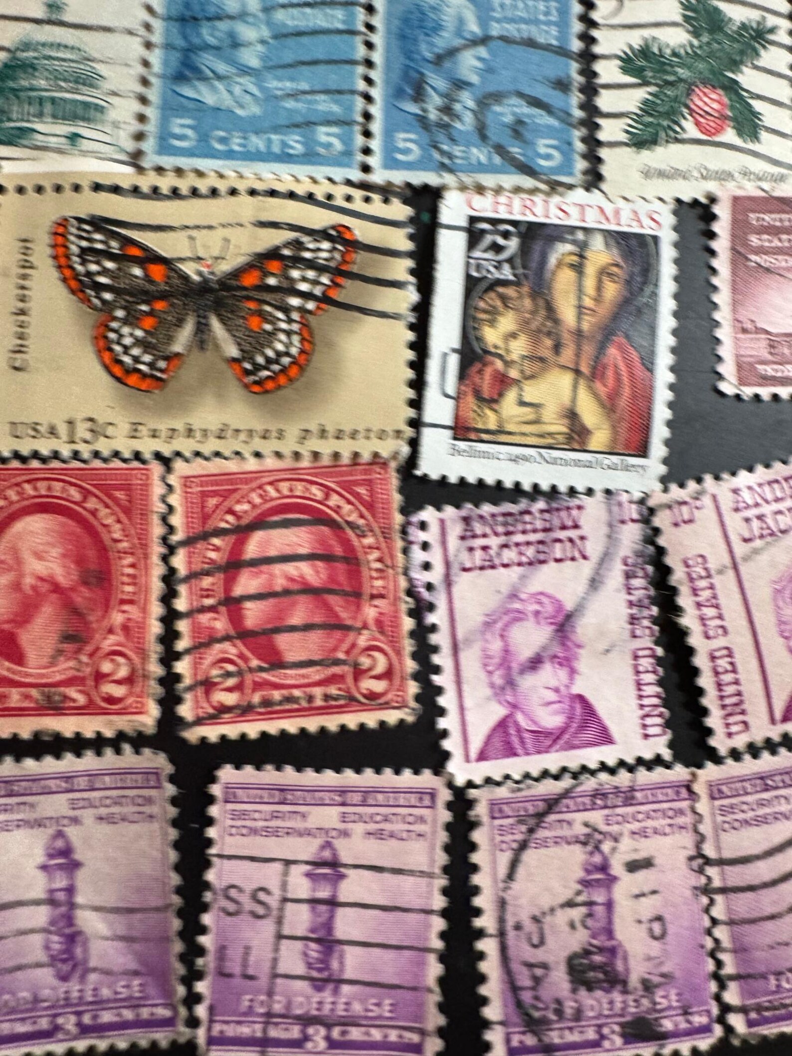 Wilson, Taft, Pershing, & More Vintage US Postage Stamp Collection ...