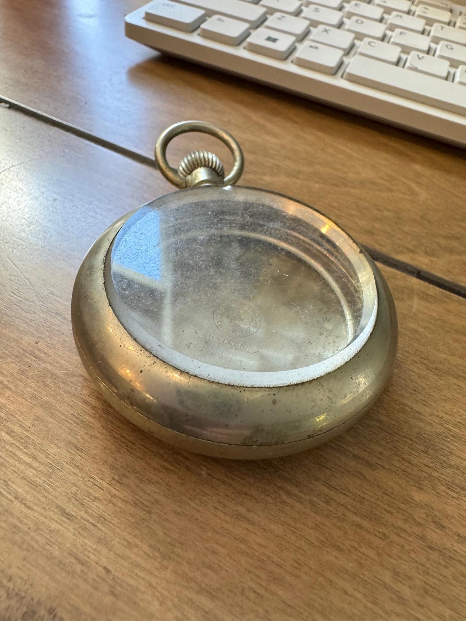 Vintage Silver Pocket Watch Holder - Victorian Style, Glass Front ...