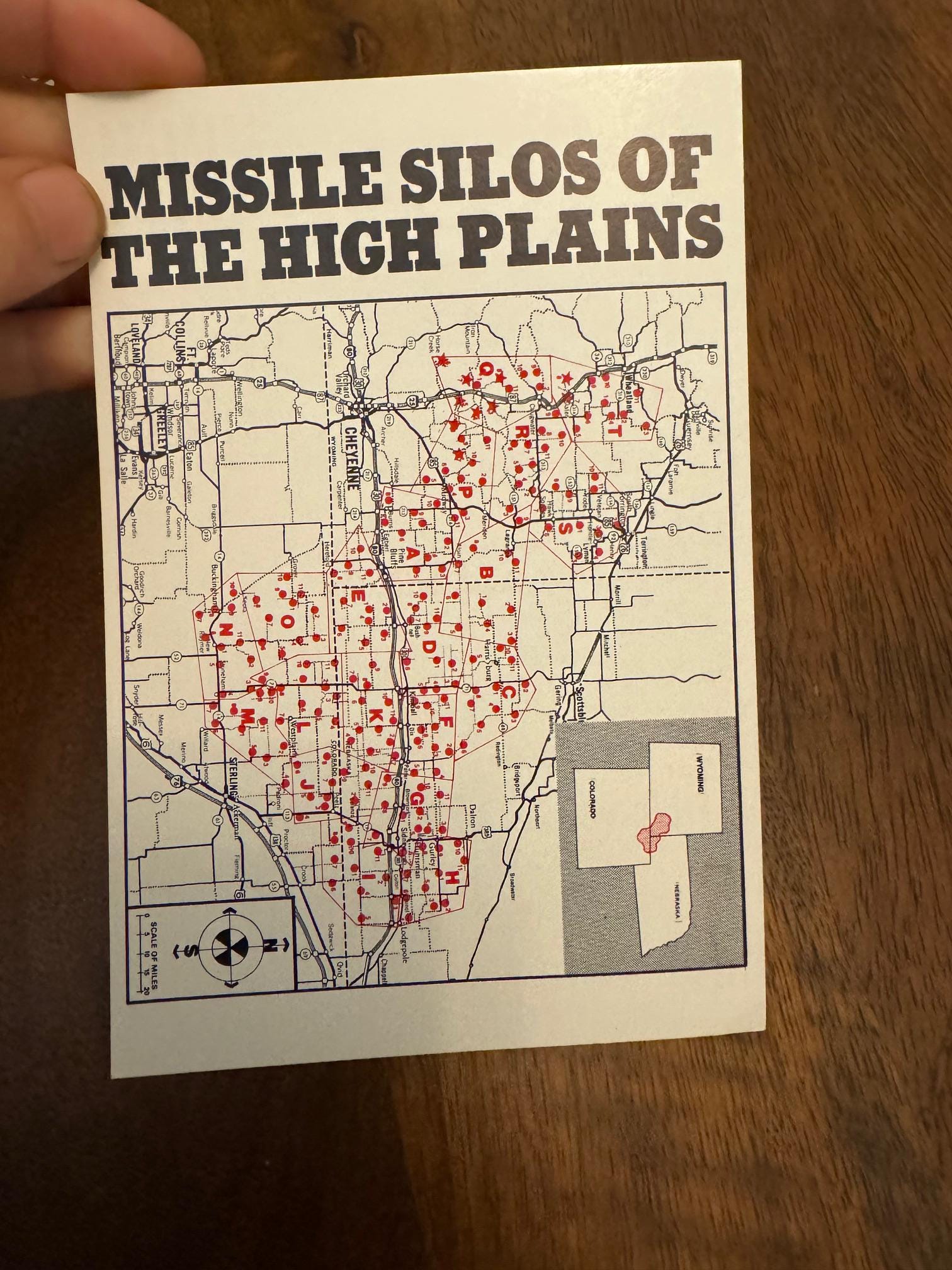 Vintage Cold War Missile Silo Map Postcard Set (5) – Nukewatch, 1980s ...