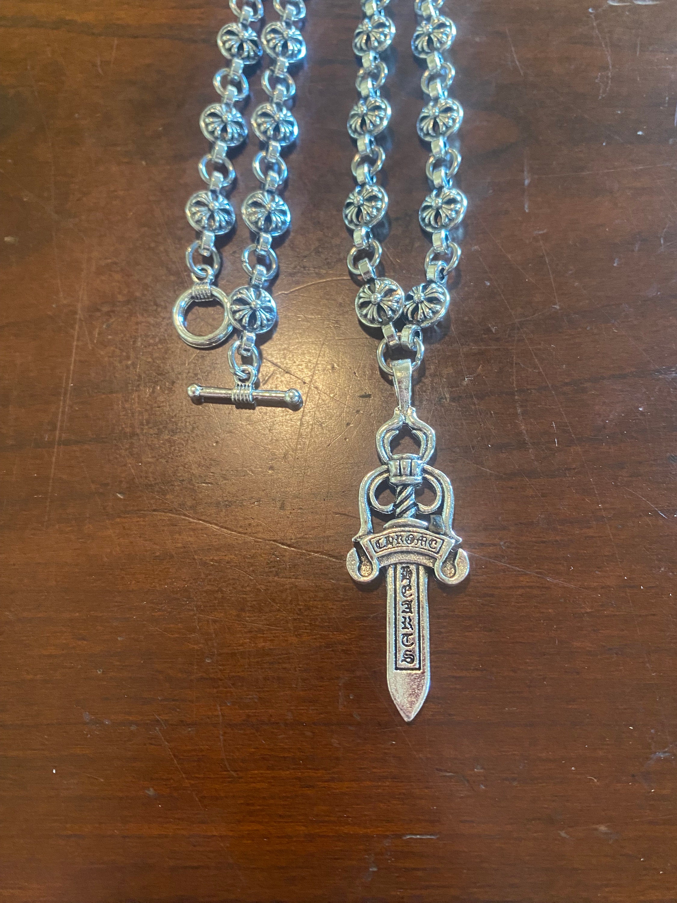 Chrome hearts sword necklace store