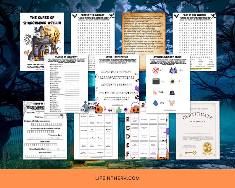 Shadowmoor Asylum Escape Room: Halloween Printable Game (PDF) - Etsy