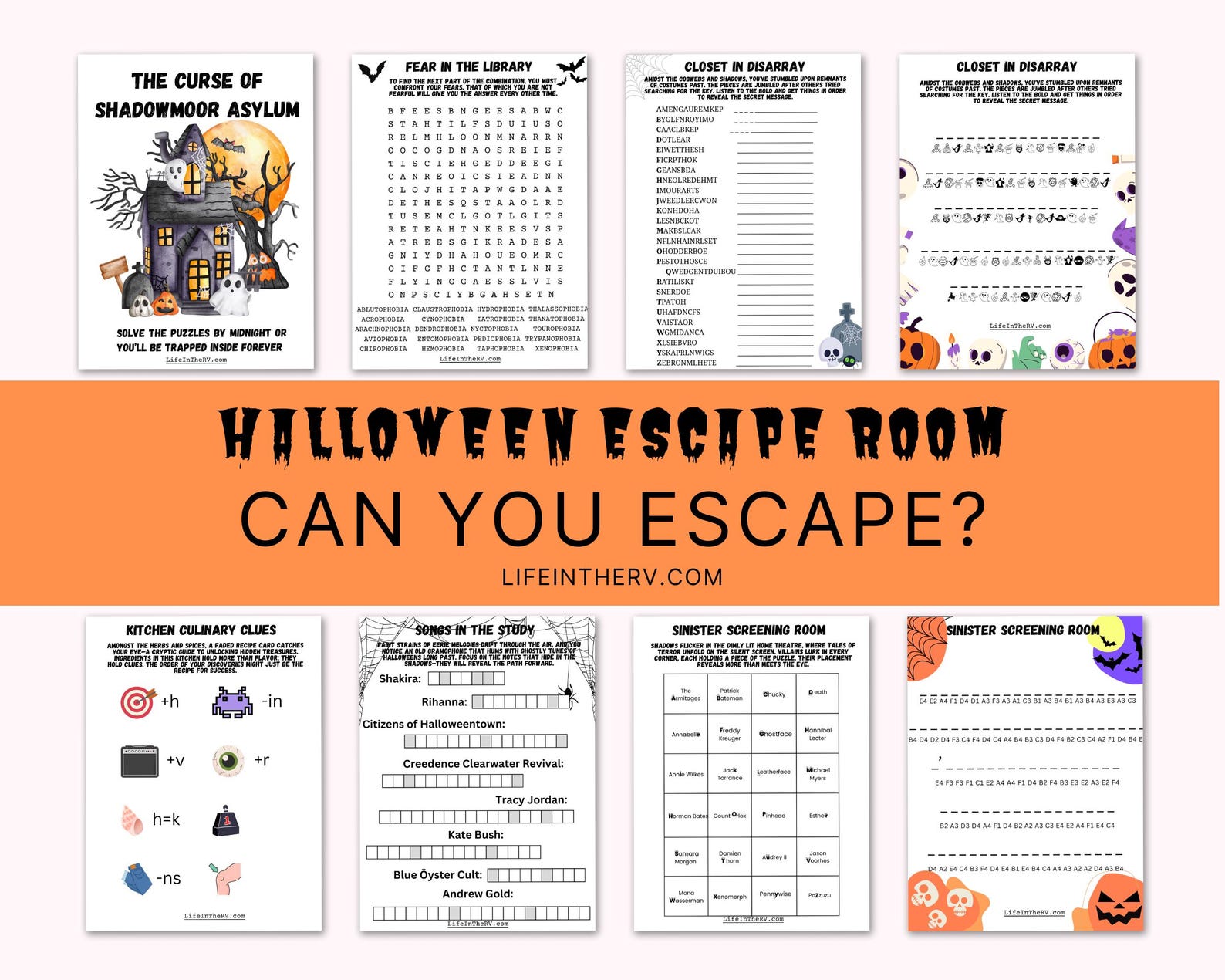 Shadowmoor Asylum Escape Room: Halloween Printable Game (PDF) - Etsy