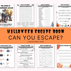 Shadowmoor Asylum Escape Room: Halloween Printable Game (PDF) - Etsy