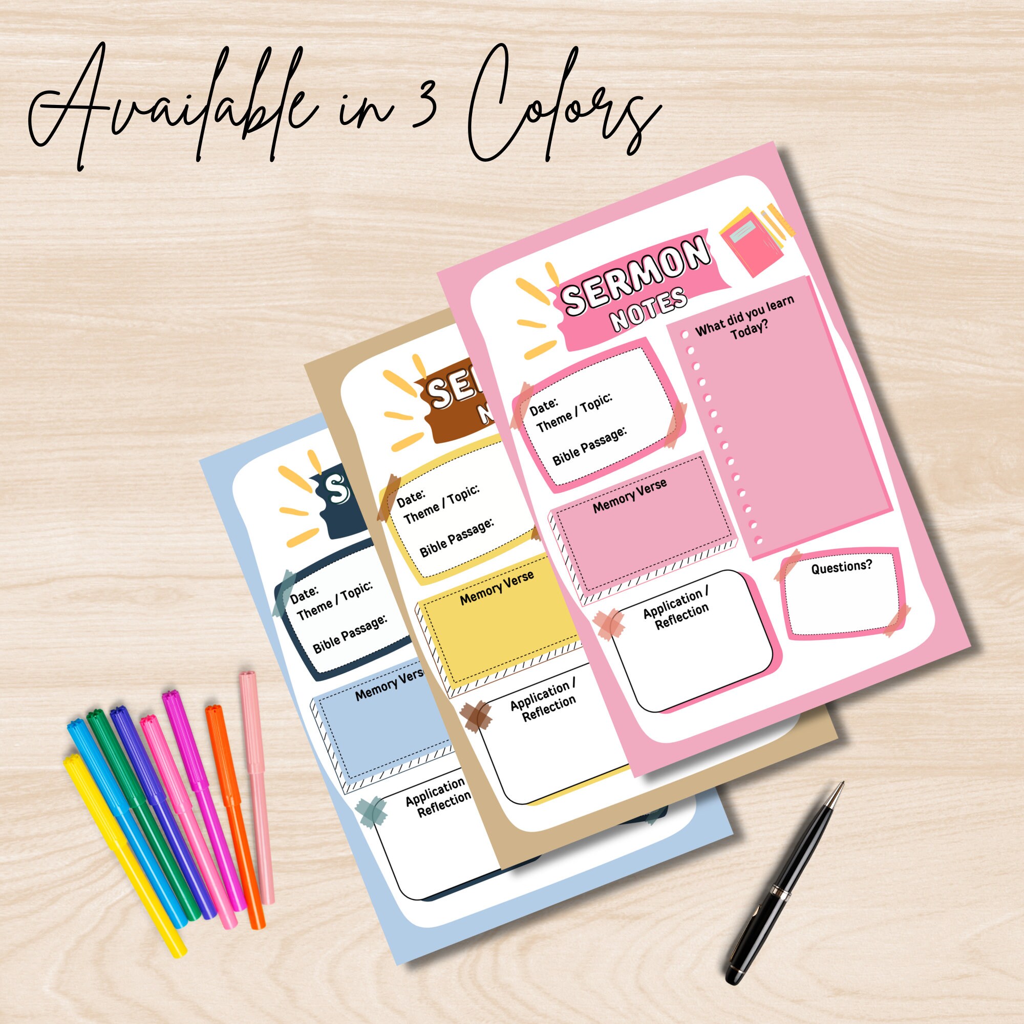 Sermon Notes for Kids Printable, Kids Church Weekly Journal, Christian ...